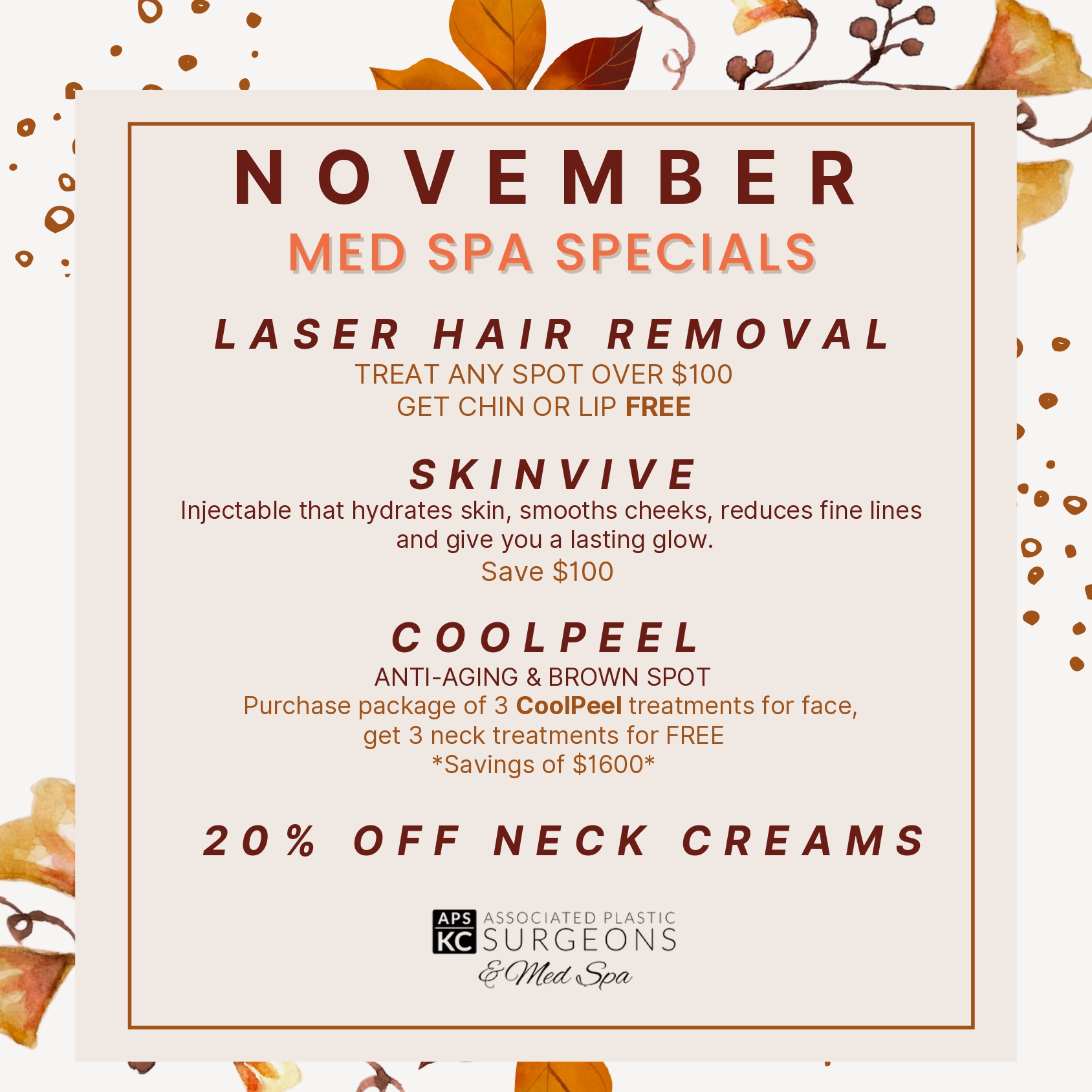 Specials - Associated Plastic Surgeons